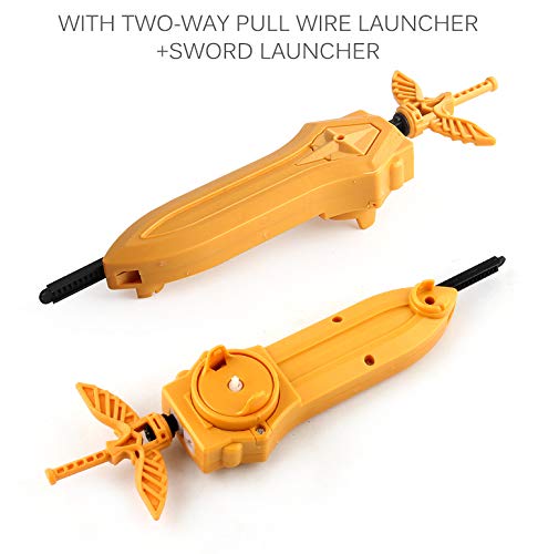 NIN Battle Burst Fusion Grip Gyro Top Set /Cho-Z Achilles.00DM/Ace Dragon. St. Ch with 4D Launcher