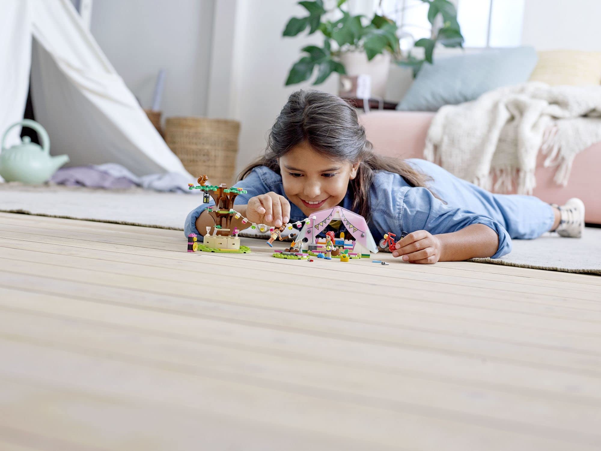 LEGO Friends Nature Glamping 41392 Building Kit; Includes Friends Mia, a Mini-Doll Tent and a Toy Bicycle (241 Pieces)
