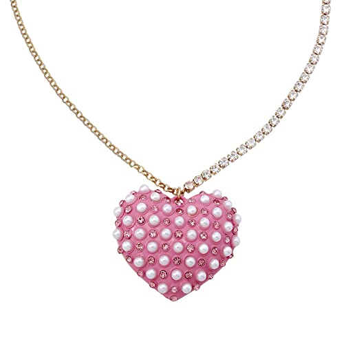 Betsey Johnson Heart Pendant Long Necklace