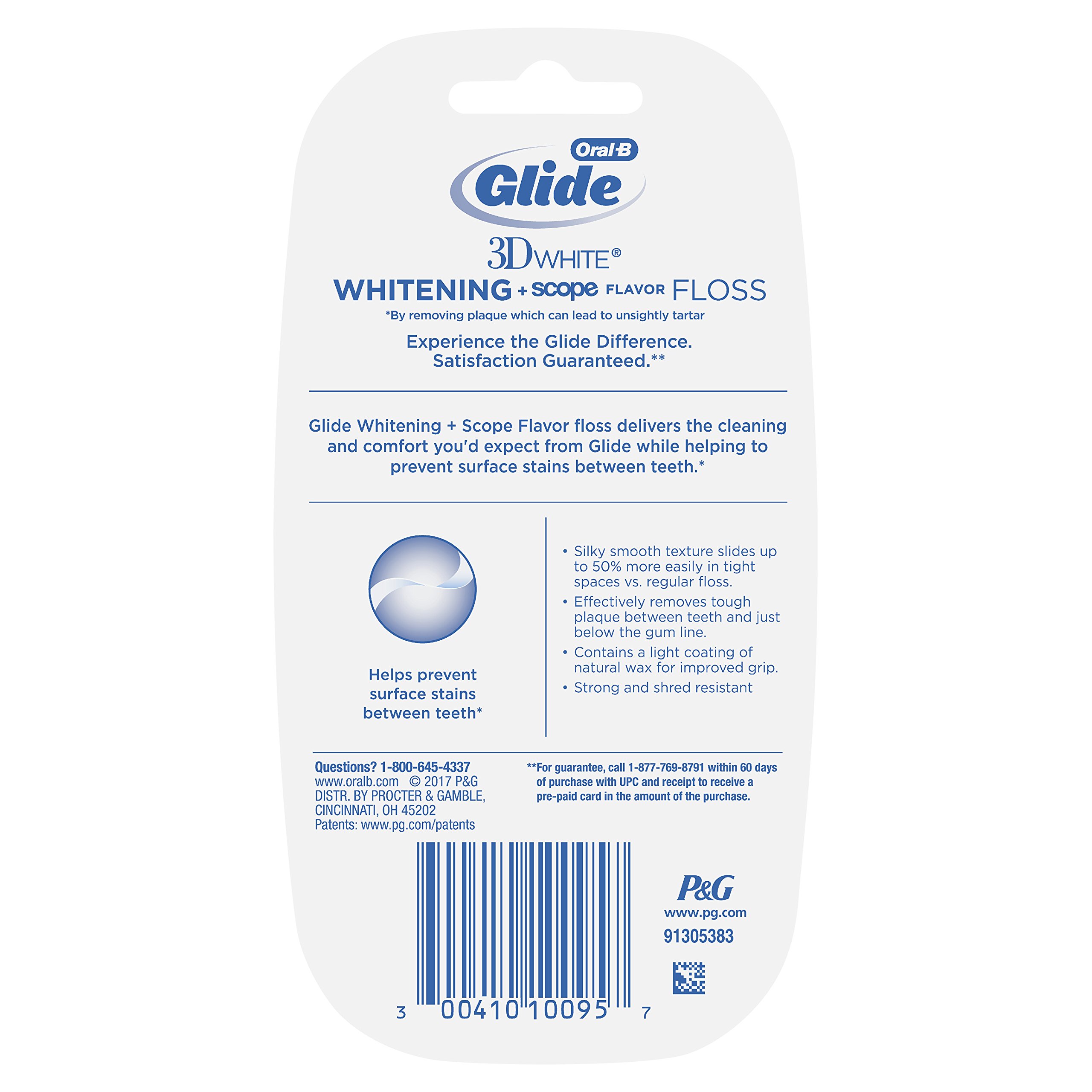 Oral-b Glide 3D White Whitening Plus Scope Radiant Mint Flavor Floss 35M Twin Pack