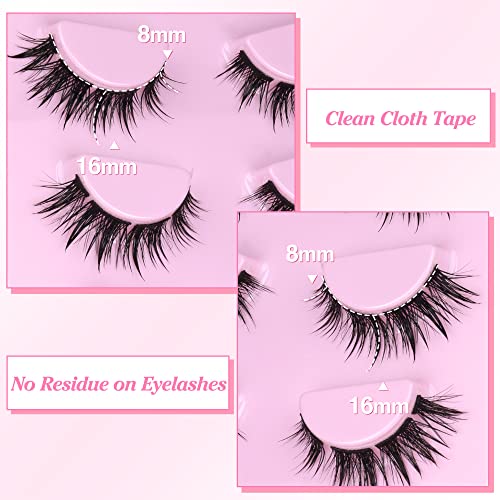 Cluster Lashes False Eyelashes Extension DIY Individual Lashes Wispy Manga Lashes Asian Wet Look 40 Pcs Lash Clusters Eyelash Pack by Vanssymunlin, Black
