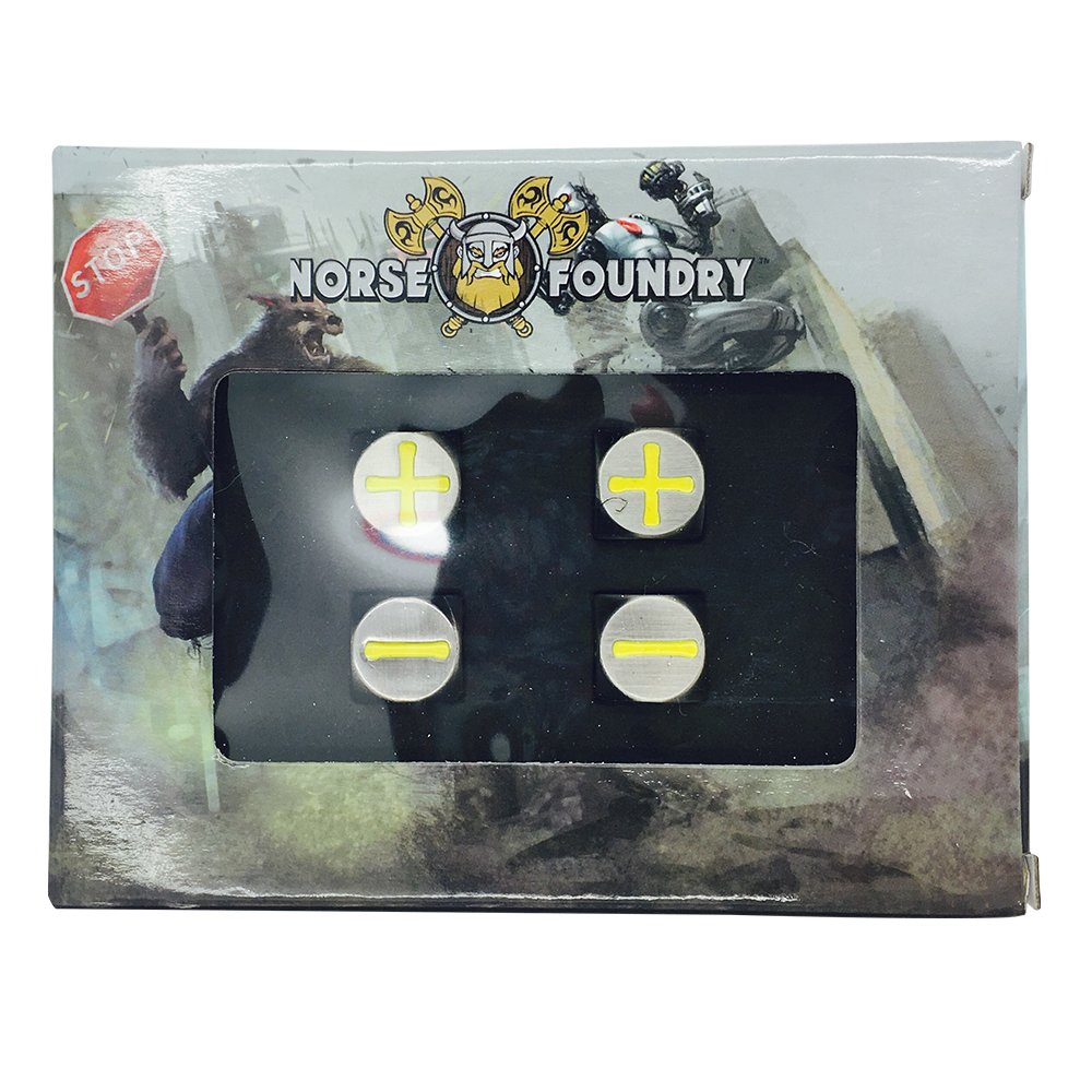 Official Fate & Fudge Systems Blacksmiths Anvil Dice by Norse Foundry β Pack of 4 Officially Licensed Dice Set