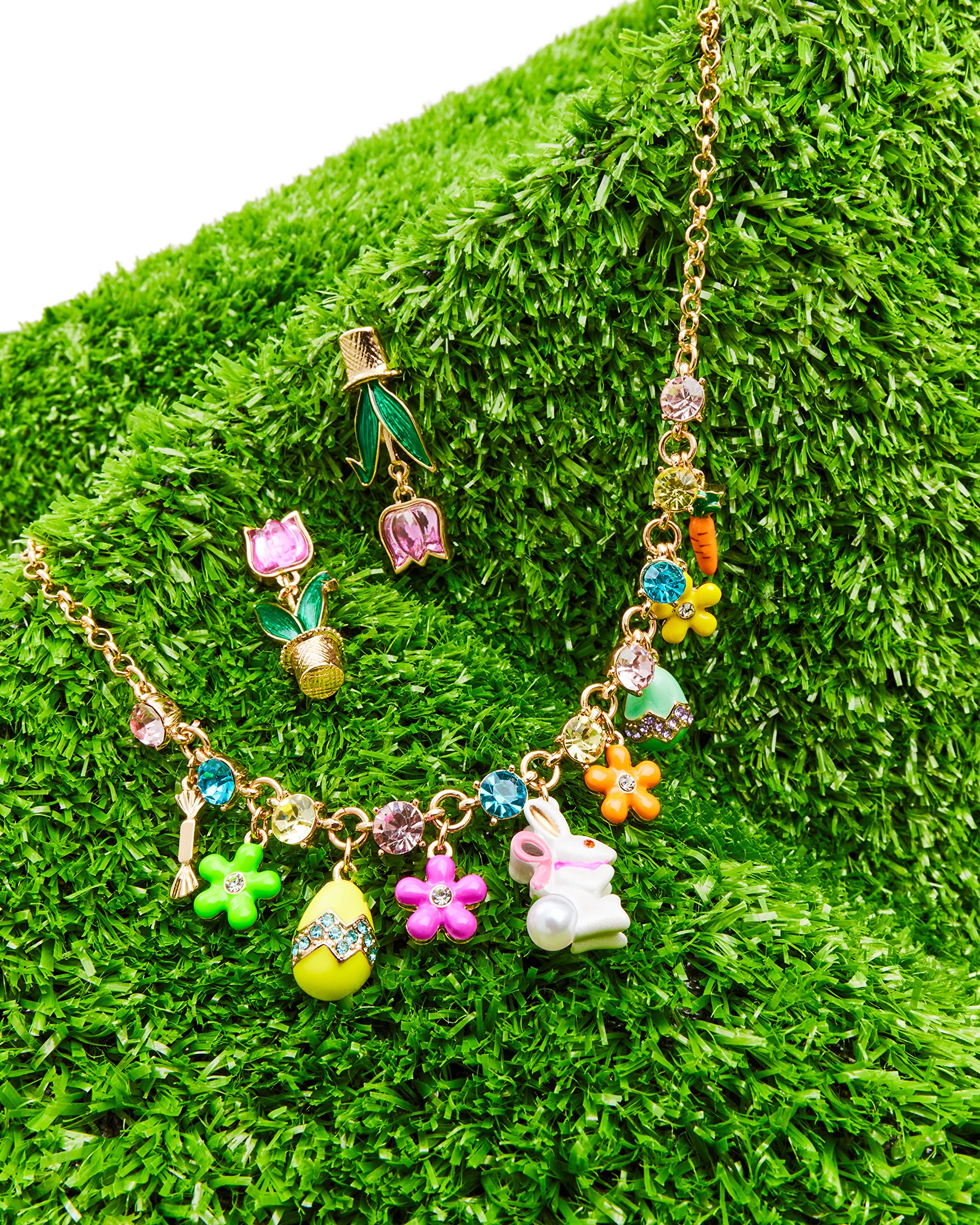 Betsey Johnson Bunny Charm Necklace