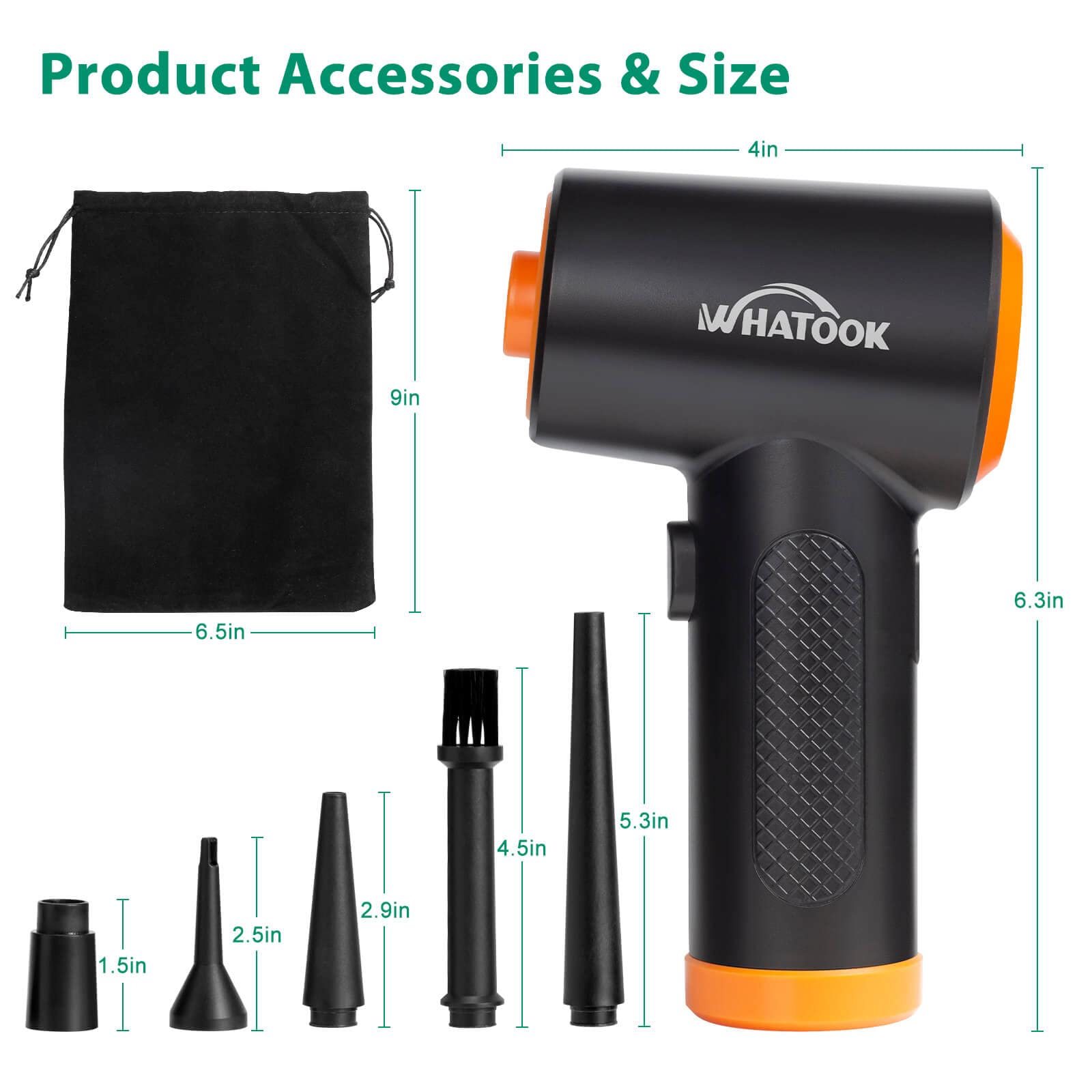 Compressed Air Duster-Reusable Electric Air Duster-3 Speeds 60000 RPM with LED Light-Canned Air Replacement for Keyboard Cleaning-Rechargeable Cordless Air Duster for Computer and Car Blowing