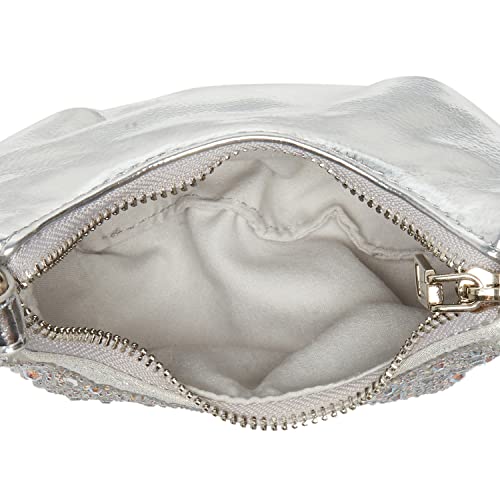 Betsey Johnson Wrist Micro Pouch, Silver