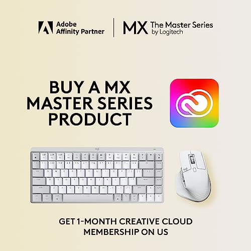 Logitech MX Mechanical Mini for Mac Wireless Illuminated Keyboard, Low-Profile Performance Switches, Tactile Quiet Keys, Backlit, Bluetooth, USB-C, Apple, iPad - Space Grey
