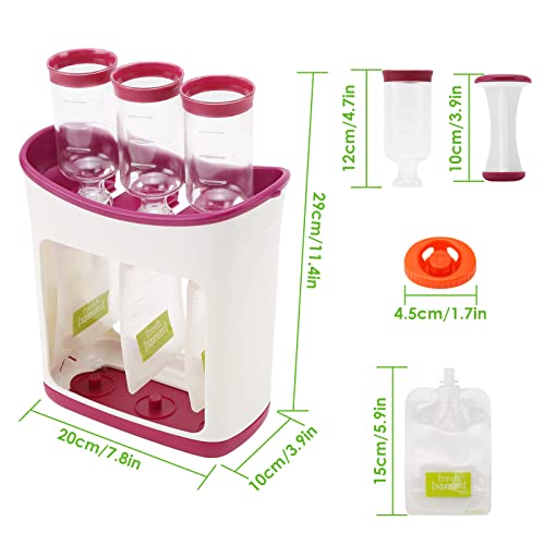 OhhGo Squeeze Station Homemade Infant Baby Fresh Fruit Juice Food Maker with Storage Bags 8.26"x8.66"x3.54"
