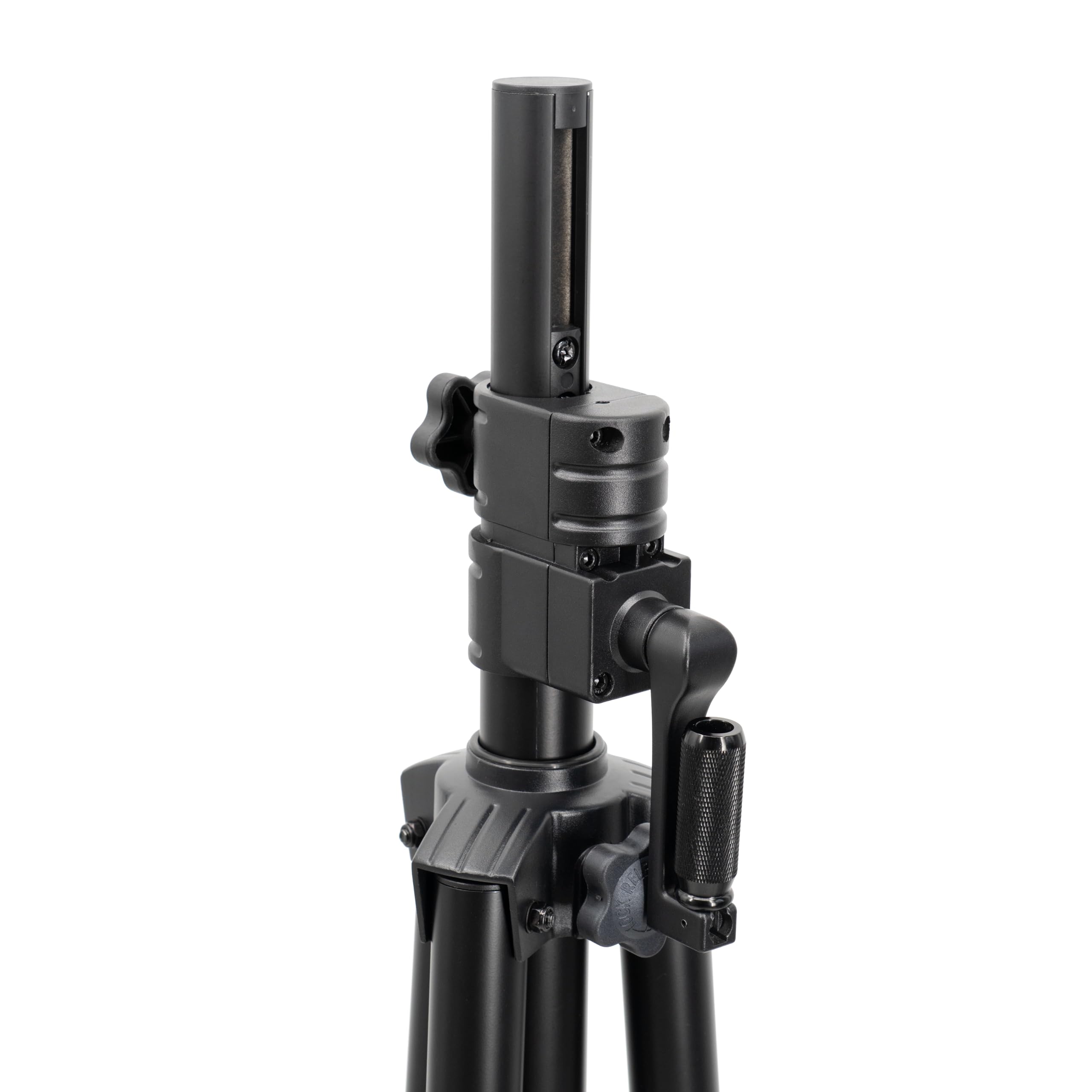 Clef Audio Labs Heavy Duty Speaker Stand - Adjustable 44-80" Height, Reinforced Tubing, Wide Tripod Base, Safety Pin, Mounting Bracket, Carrying Bag