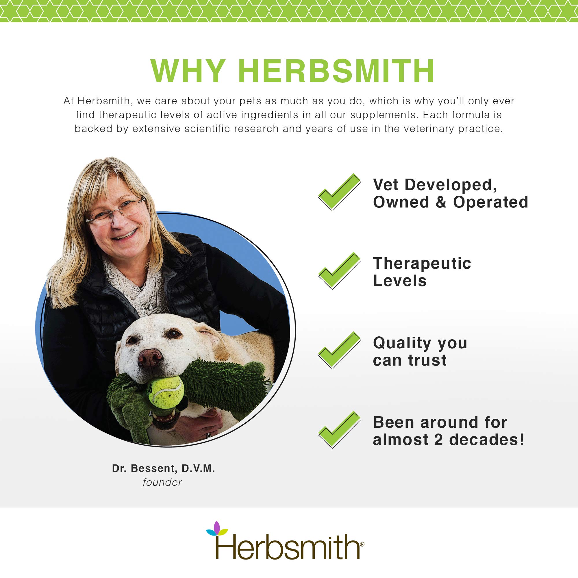 Herbsmith July Third - Canine Calming Chews - Calming Herbs for Dogs - Anxiety Supplements for Dogs - 30ct Large Chews