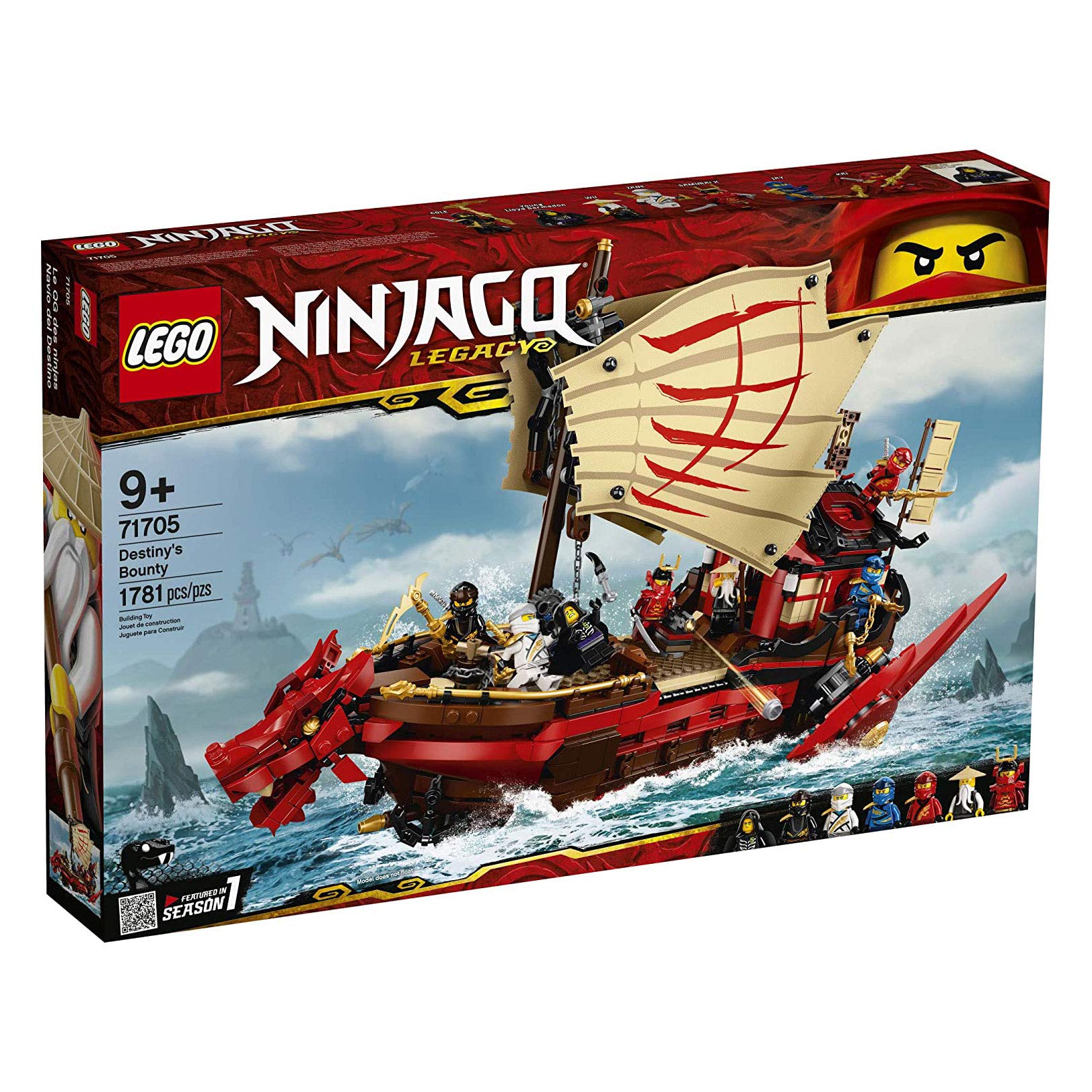 LEGO NINJAGO Legacy Destiny’s Bounty 71705 Ninja Toy Building Kit Featuring Ninja Action Figures (1,781 Pieces)
