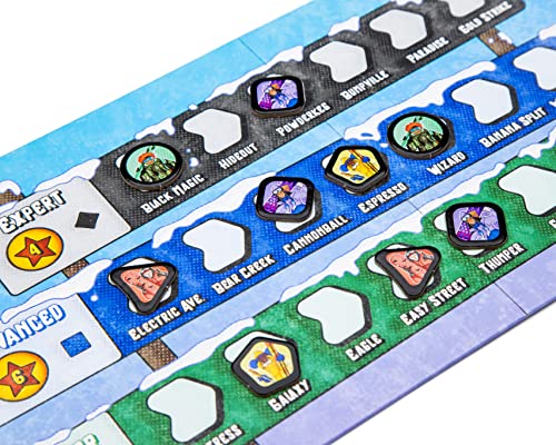 Skull Canyon Ski Fest Board Game - Race Down the Slopes and Conquer the Mountain! Strategy Game for Kids and Adults, Ages 14+, 2-4 Players, 45-90 MInute Playtime, Made by Pandasaurus Games