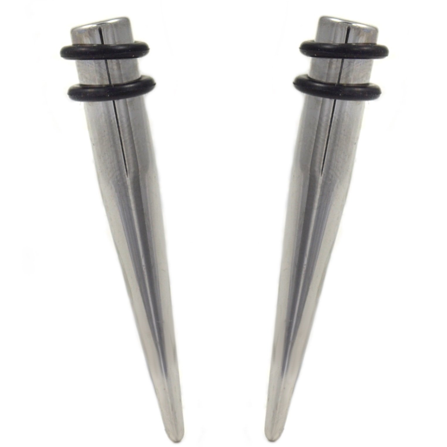 BYB Plugs Pair of Stainless Steel Straight Piercing Tapers Ear Stretching Jewelry - 1 Gauge(1G-7mm)