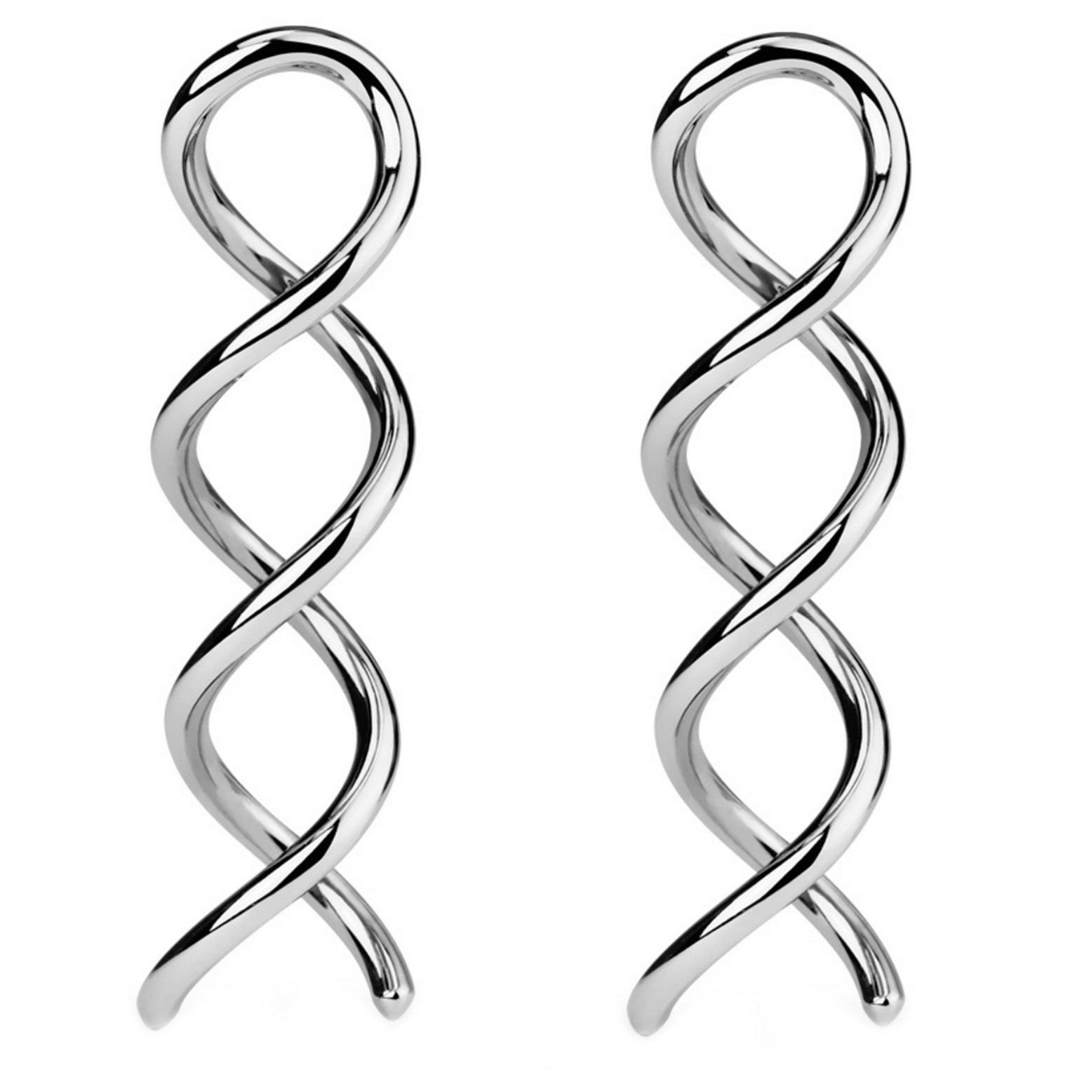 BYB Plugs Pair of Stainless Steel Super Twist Spiral Ear Tapers (14 Gauge (1.6mm))