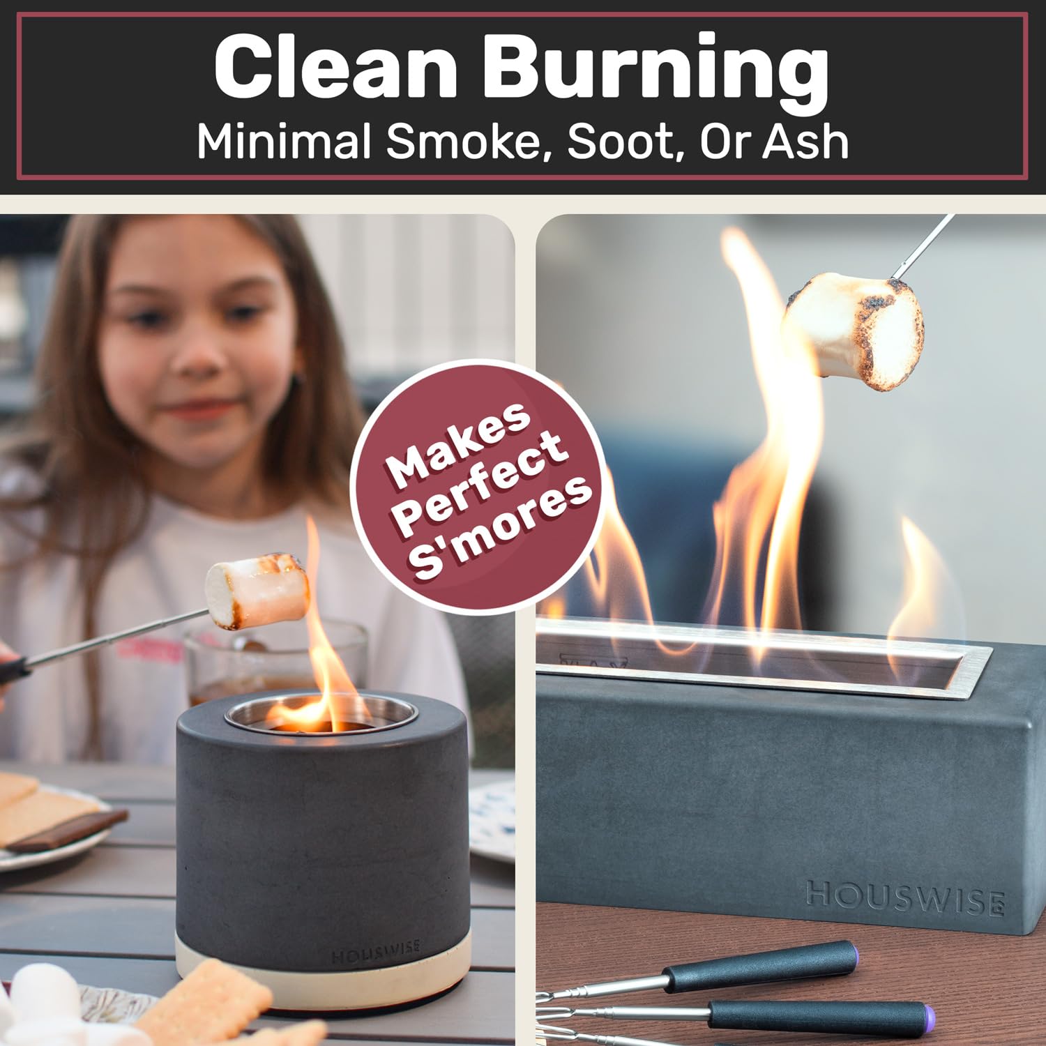 Bio Ethanol Fireplace Fuel 1 Liter - Bioethanol Fuel Tabletop Fire Pit, Bio Ethanol Fuel for Table Top Fire Pit & Ethanol Fireplaces - Made in USA