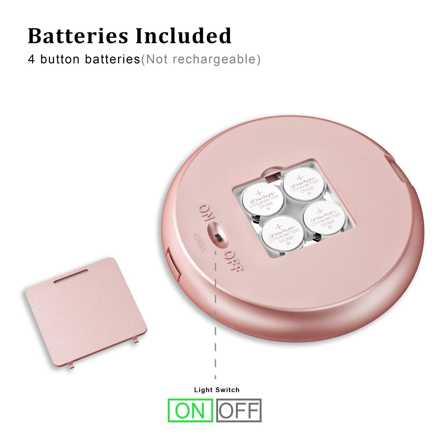 Benbilry LED Lighted Travel Makeup Mirror, 1x/7x Magnification, 5 Inch Dual Sided Vanity Mirror with Lights Portable Compact Illuminated Cosmetic Mirror – Perfect for Handbag Rose Gold