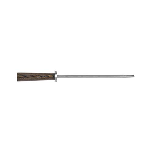 Shun Cutlery Kanso Combination Honing Steel 9", Gently Corrects Rolled Knife Edges, Smooth & Micro-Ribbed Honing Rod, Built-In Angle Guide, Professional Japanese Honing Steel