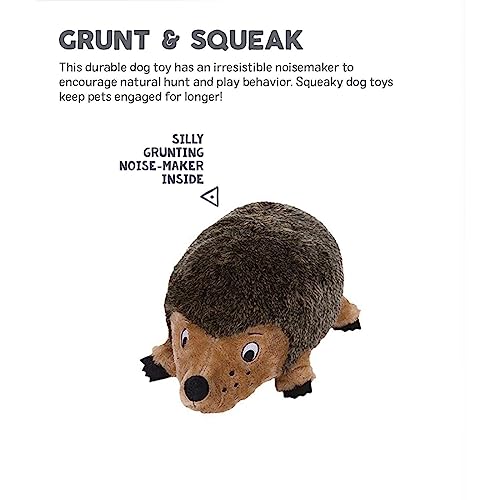 Outward Hound Hedgehogz Squeaky Dog Toy β Cuddly Soft Toy for Dogs - Durable Plush Fluffy Toy for Awesome Pets, LG, Model:32022, Brown, Medium