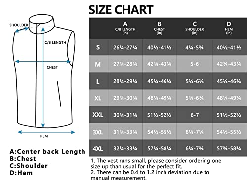 Little Donkey Andy Men's Lightweight Softshell Vest, Windproof Sleeveless Jacket for Travel Hiking Running Golf Gray XL