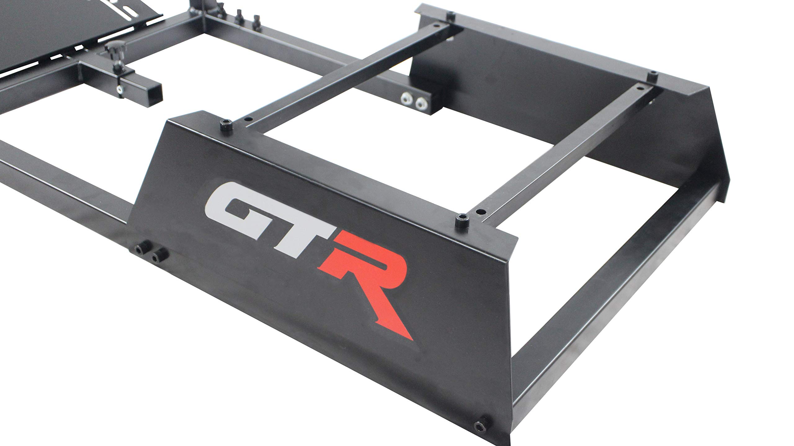 GTR Simulator GTA Model Majestic Black Frame with Adjustable Black Red Leatherette Speciale Racing Seat Racing Driving Gaming Simulator Cockpit Chair