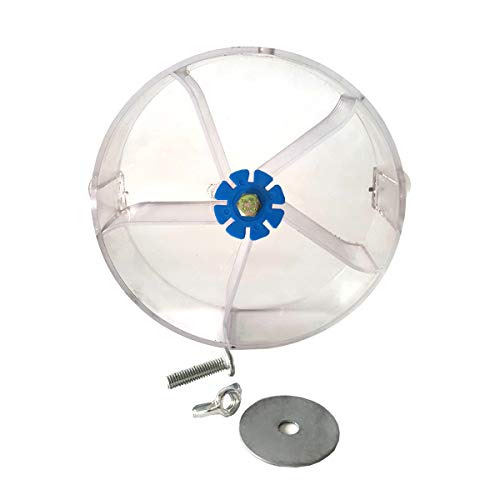 Bird Creative Foraging System Wheel Seed Food Ball Rotate Training Toy for Small and Medium Parrots Parakeet Cockatiel Conure (Clear)