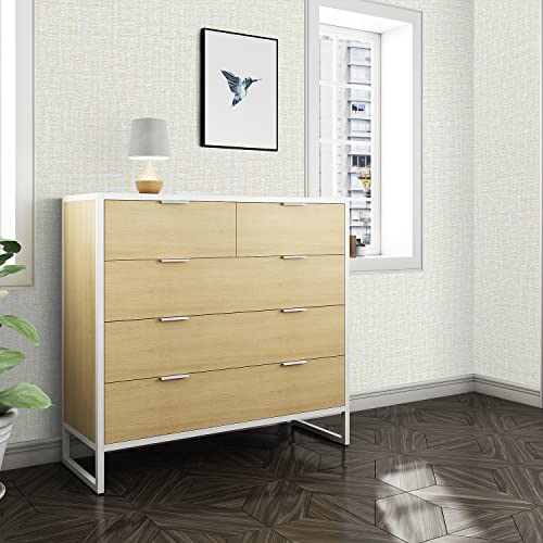 LOVADA Peel and Stick Wallpaper Beige Grass Cloth Wall Paper - 15.7 x 300 Inch Self Adhesive Wallpaper Peel and Stick, Easy to Paste Wall Contact Paper for Stand Liner, Table and Door Makeover Decor