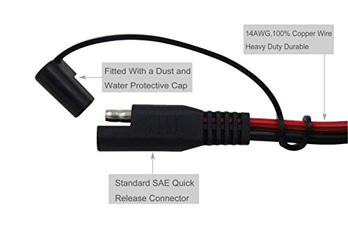 CUZEC 14AWG 2-Way Splitter, SAE Connector,1 to 2 SAE Connector Power Charger Adapter
