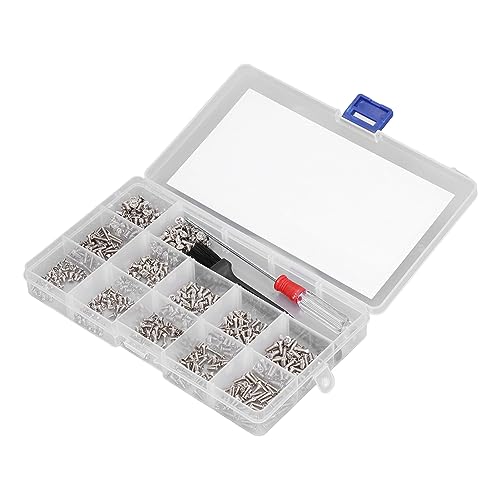 Computer Screws Kit, Non Deform Computer Screw Flat Head for Notebook(Silver)