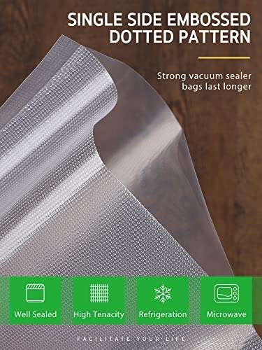 Syntus Vacuum Sealer Bags, 6+3 Pack 6 Rolls 11" x 20' and 3 Rolls 8" x 20' Commercial Grade Bag Rolls, Food Vac Bags for Storage, Meal Prep or Sous Vide