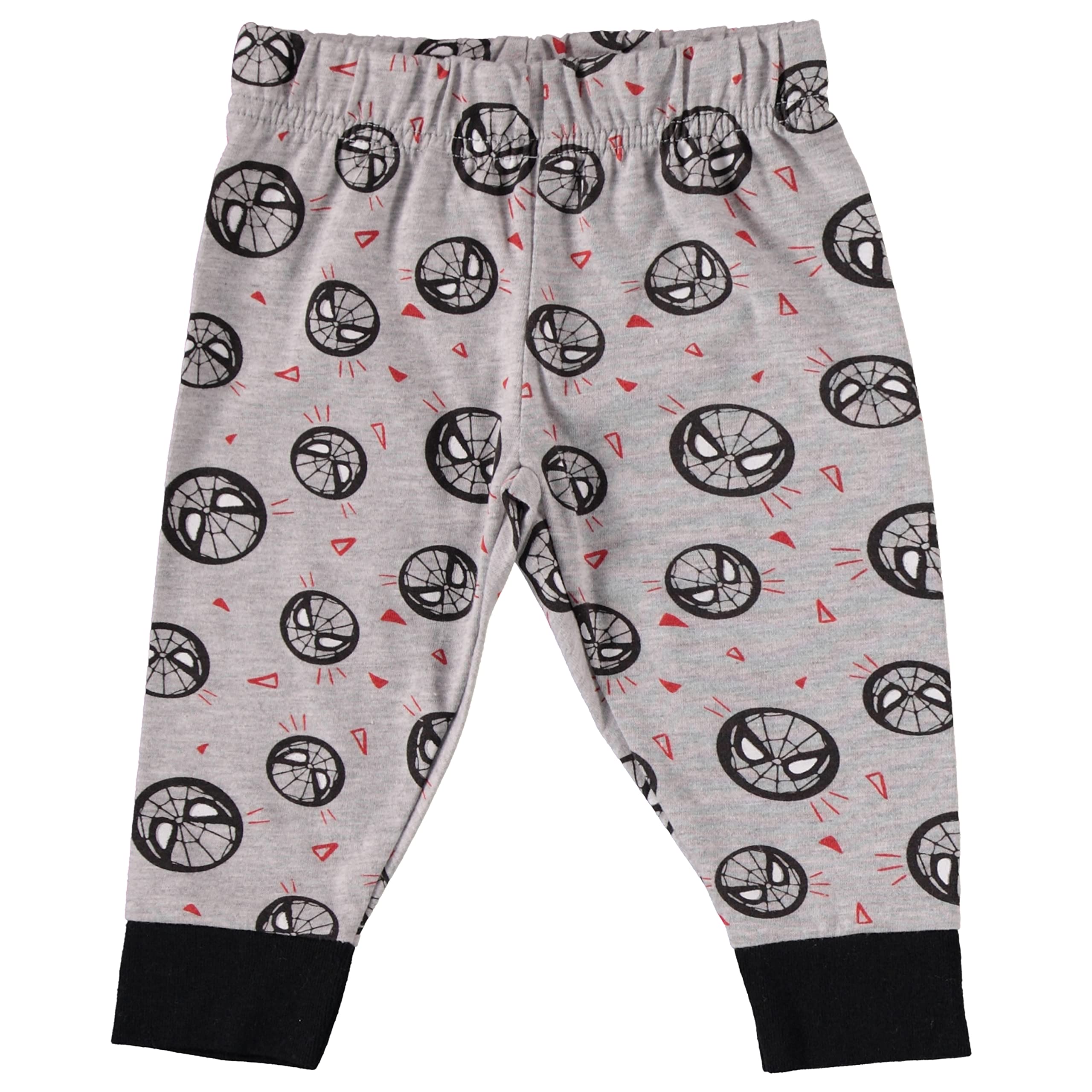 Marvel Baby Boys' Spiderman Bodysuit with Pull-on Pants and Matching Accessory 3 Piece Set - Marvel Avengers Baby Boy's Outfit (Red/Blue/Grey, 6-9 Months)
