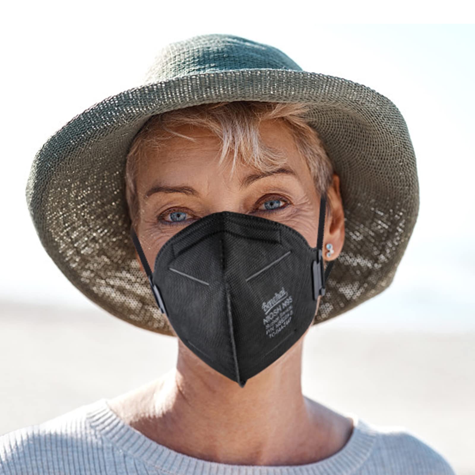benehal NIOSH Approved N95 Mask Particulate Respirators, Pack of 20 N95 Face Masks, Individually Wrapped, Black