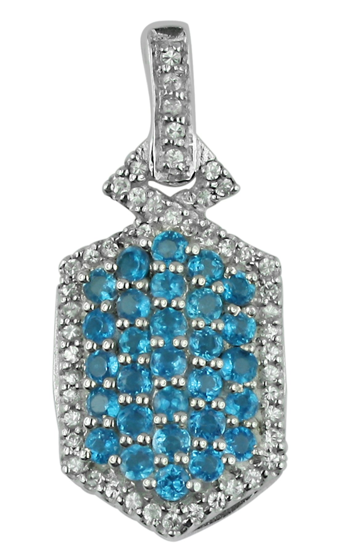 Carillon Neon Apatite Natural Gemstone Round Shape Pendant 925 Sterling Silver Party Jewelry