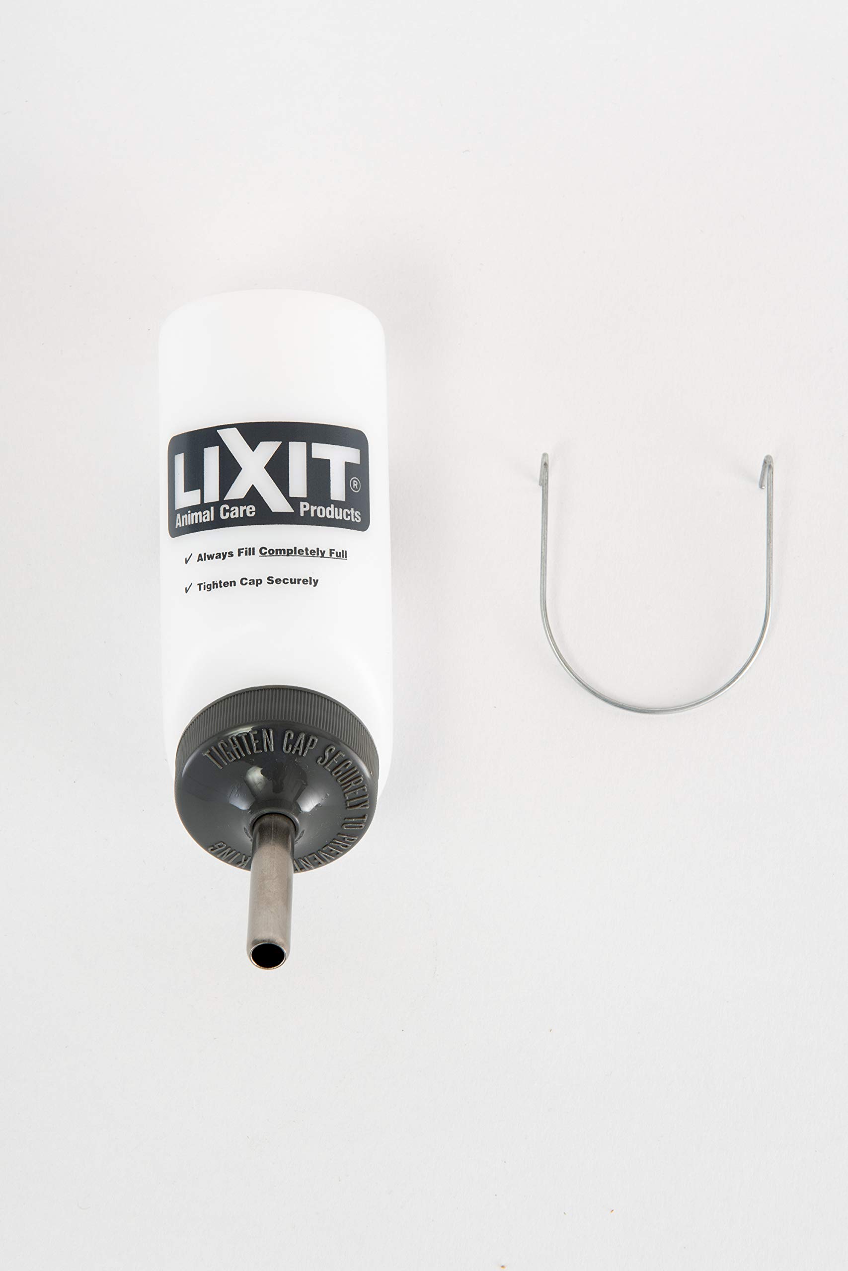 Lixit Wide Mouth BPA-Free Cage Water Bottles for Rabbits, Ferrets, Guinea Pigs, Rats, Chinchillas, Hamsters, Mice, Hedgehogs, Gerbils and Other Small Animals. (Translucent, 8 Ounce)