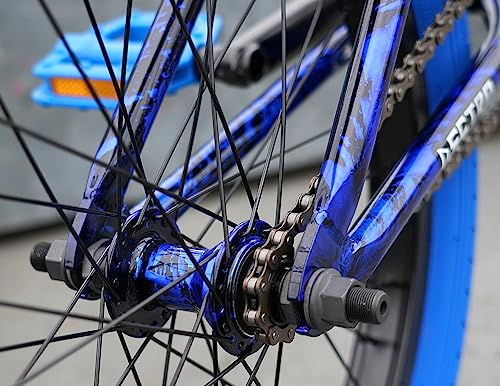Elite BMX 18", 20" & 26" Model Freestyle Bike - 3 Piece Crank (20", Blue Demon)
