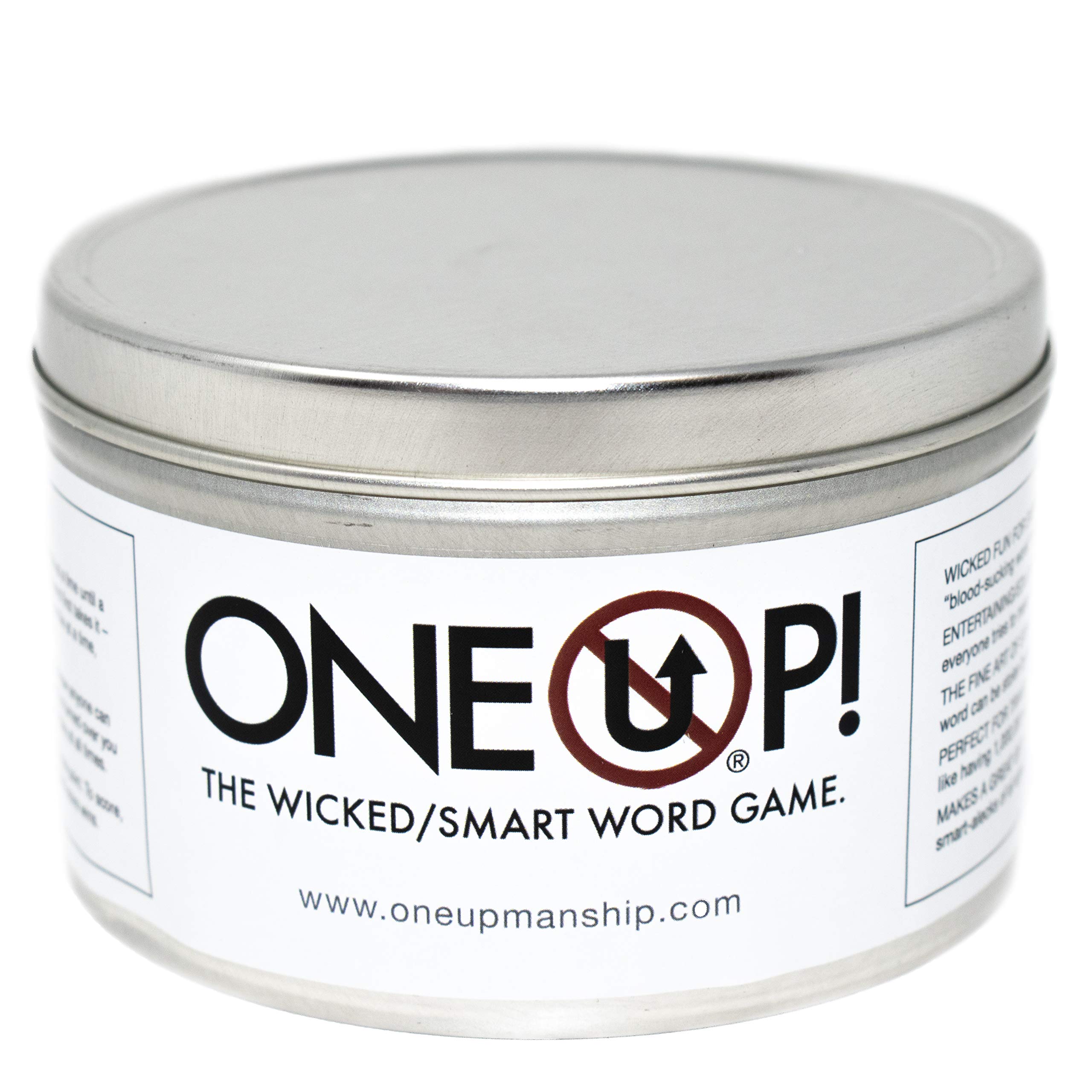 One Up! The Wicked Fun Word Game. A perfect gift for travel, holidays, birthdays, parties, and quality family time.