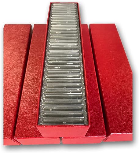 Guardhouse 9" Single Row Storage Box for 2" Paper and Plastic Coin Holders 5 Pack Red
