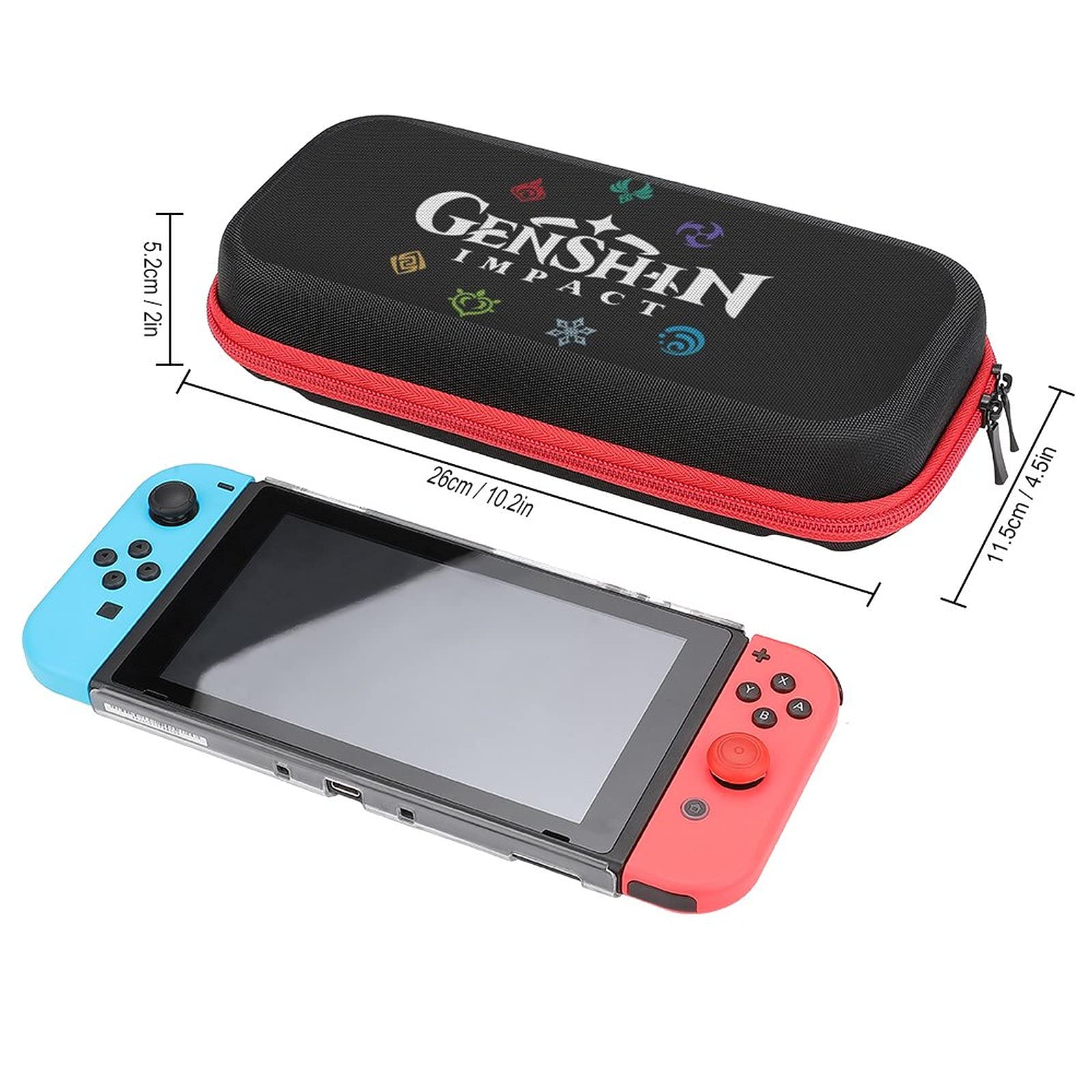 Carrying Case for Nintendo Switch, Anime Printing Protective Hard Shell Game Bag With 20 Game Card Slots for Nintendo Switch Console & Accessories