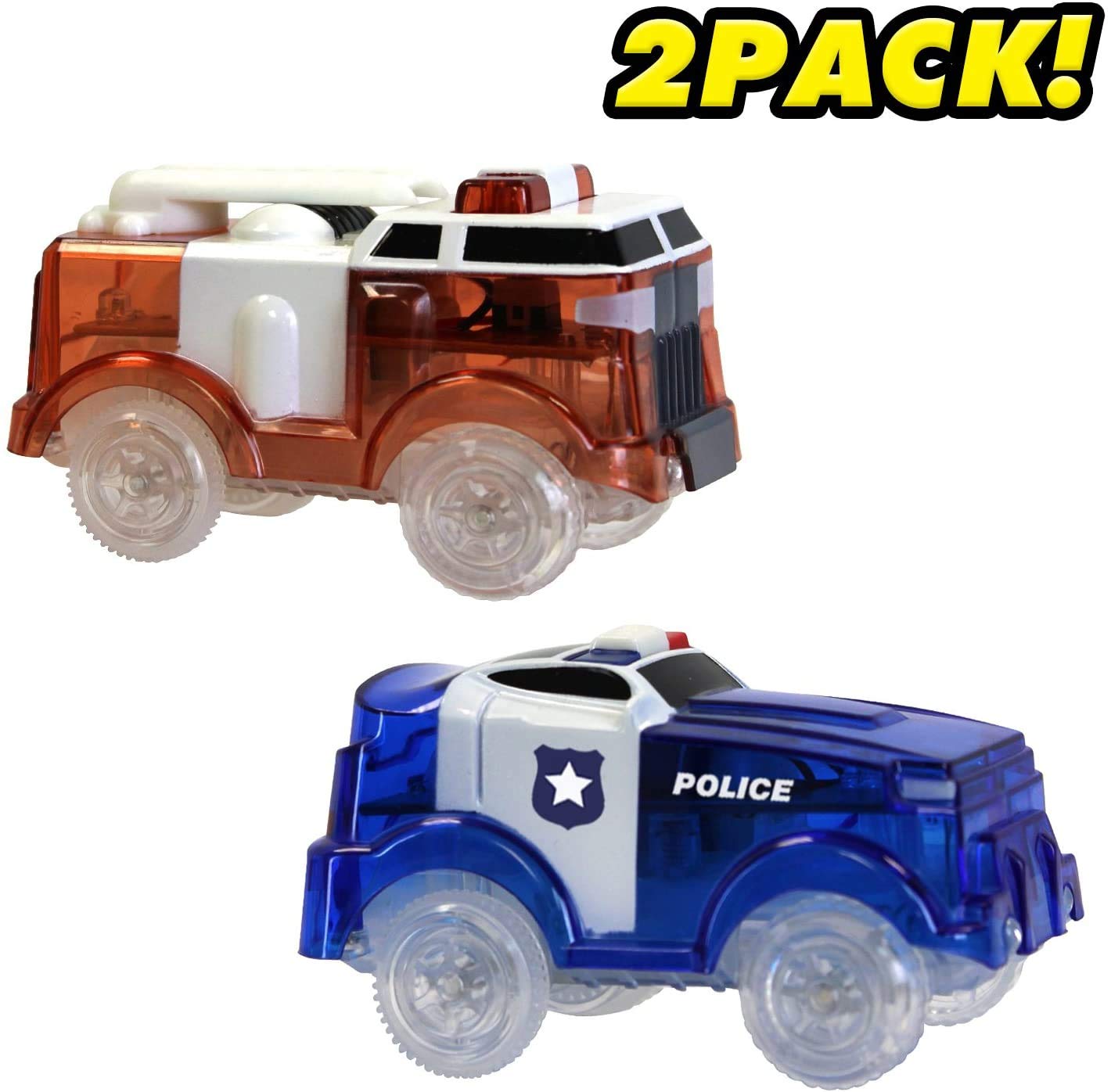 ONTEL Magic Tracks - Fire Truck & Police Car