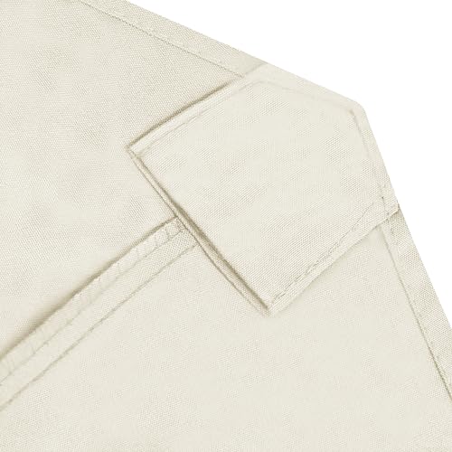 EliteShade 9ft Patio Umbrella Market Table Outdoor Deck Umbrella Replacement Canopy Cover(Canopy Only)(White-35)