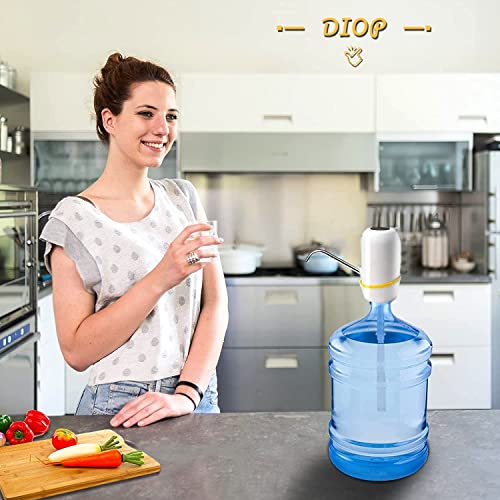 DIOP 5 Gallon Water Pump Dispenser | Electronic Automatic Drinking Water Pump | USB Charging Silicone Portable Water Bottle Pump for Kitchen | Automatic Water Dispenser | Office | Gym | Picnic