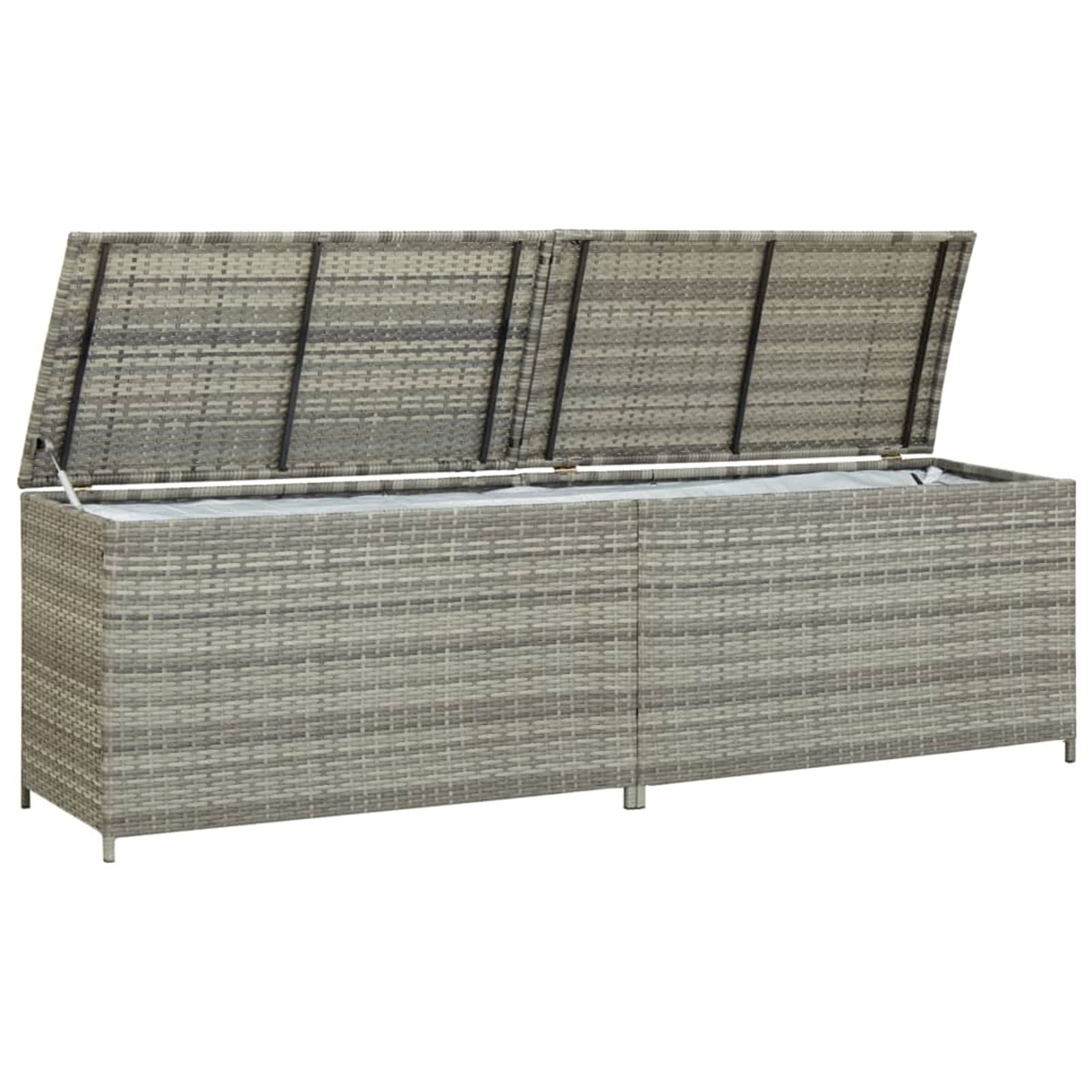 ZEYUAN Patio Storage Box Deck Storage Box Outdoor Storage Cabinet Waterproof Storage Containers Storage Outdoor Poly Rattan 78.7"x19.6"x23.6" Gray