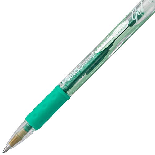 Pentel Sunburst Metallic Gel Pen, Medium Line, Permanent, Assorted Ink, 5 Pack (K908MBP5M)