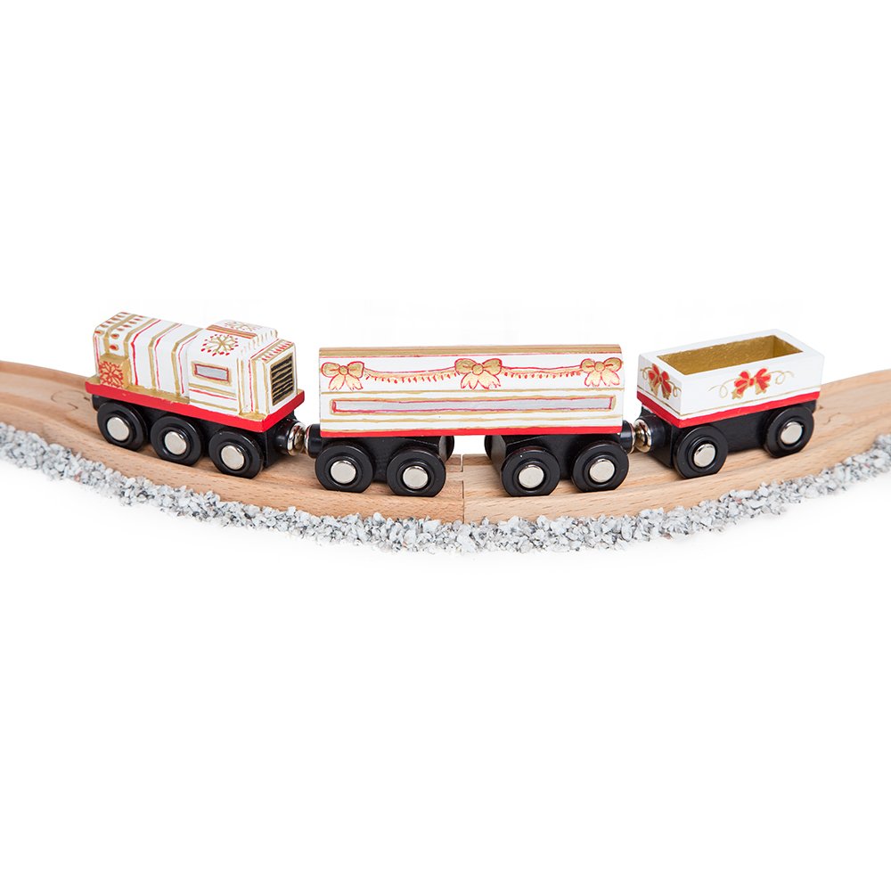 Orbrium 8 Unpainted Train Cars with 12 Colors Paint and Paint Brushes Set for Wooden Railway Compatible with Thomas, Chuggington, Brio, for Birthday Party Train Theme