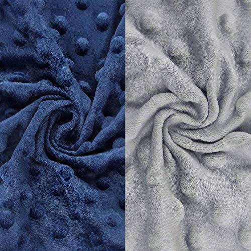 BlueSnail Soft and Strechy Minky Bassinet Fitted Sheet, Cradle Sheets for Bassinet Pad/Mattress 2pk (Bassinet, Navy+Gray)