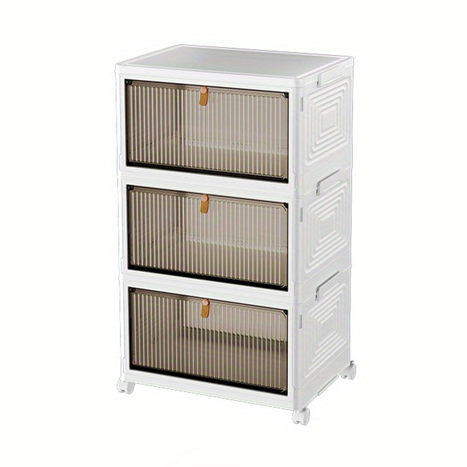 GcFoir 23QT Collapsible Storage Organizer with Visible Window| Storage Boxes with Lids | Stackable Bins for Storage