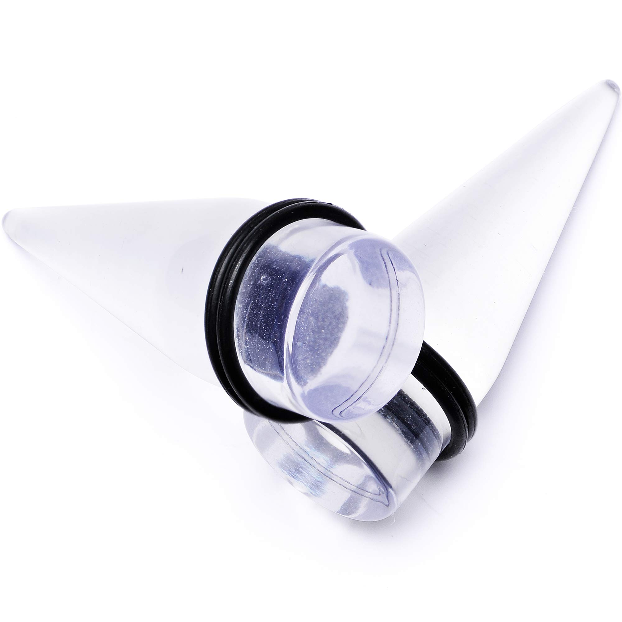Body Candy Unisex Ear Gauges Stretching Kit Straight Tapers for Stretched Ears Clear Acrylic Taper Set 18mm