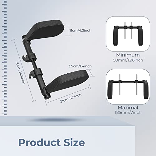 Yoocaa Car Headrest Pillow, Road Pal Headrest, Adjustable Car Seat Head Neck Support, U Shaped Car Sleeping Pillow for Kids & Adults (Black)