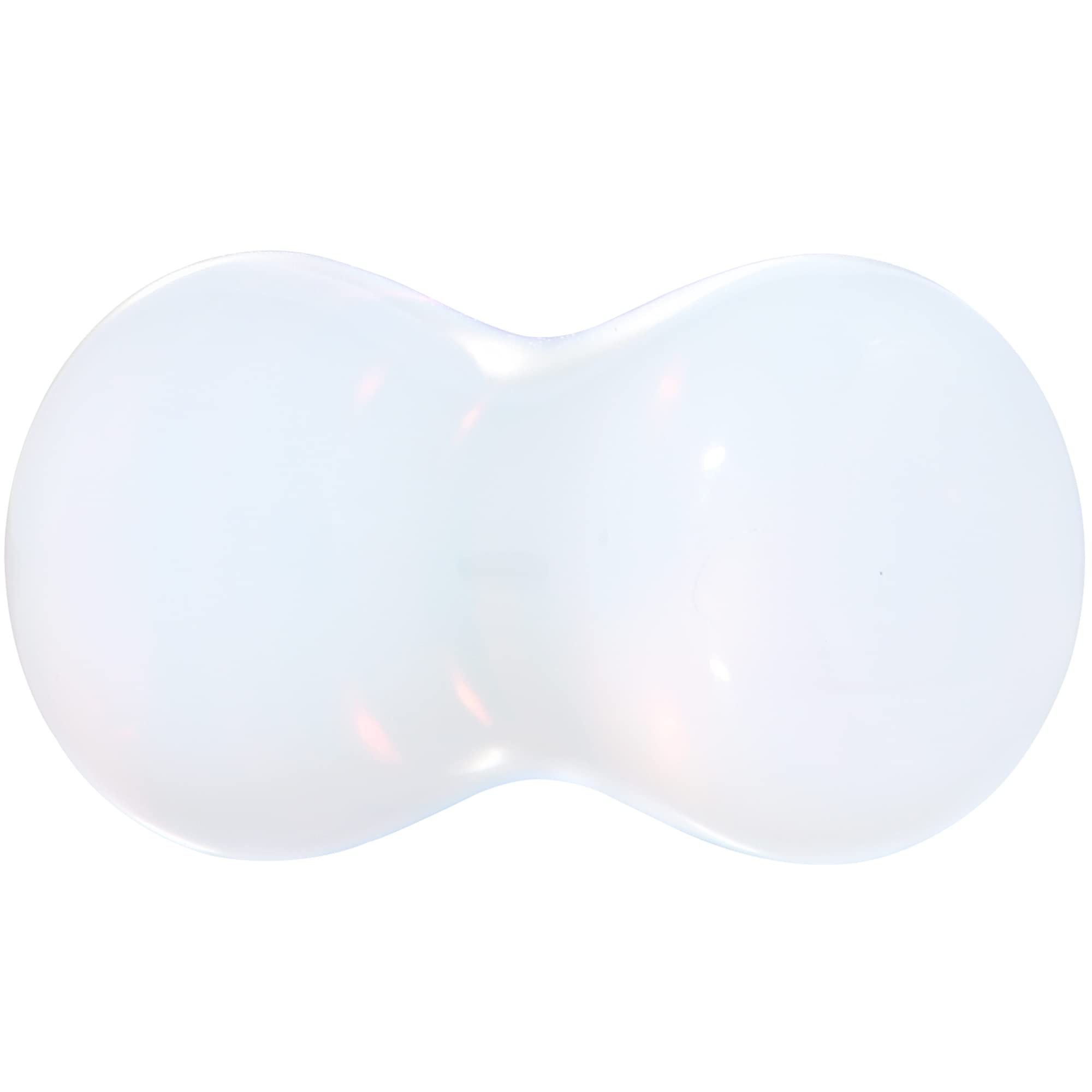 Body Candy 20mm Unisex 2Pc Stone White Opalite Double Flare Plug Ear Plug Gauges Set of 2