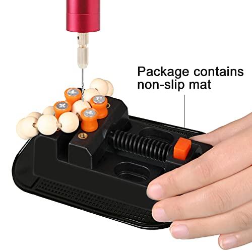 Electric Resin Drill Set,Pin Vise for Resin Molds Jewelry Casting, YASPIT Anti-Skid Drill Press Vise, 210 PCS Keychain making Supplies, Precision Hand Drill Kit for DIY Resin Keychains Jewelry Making
