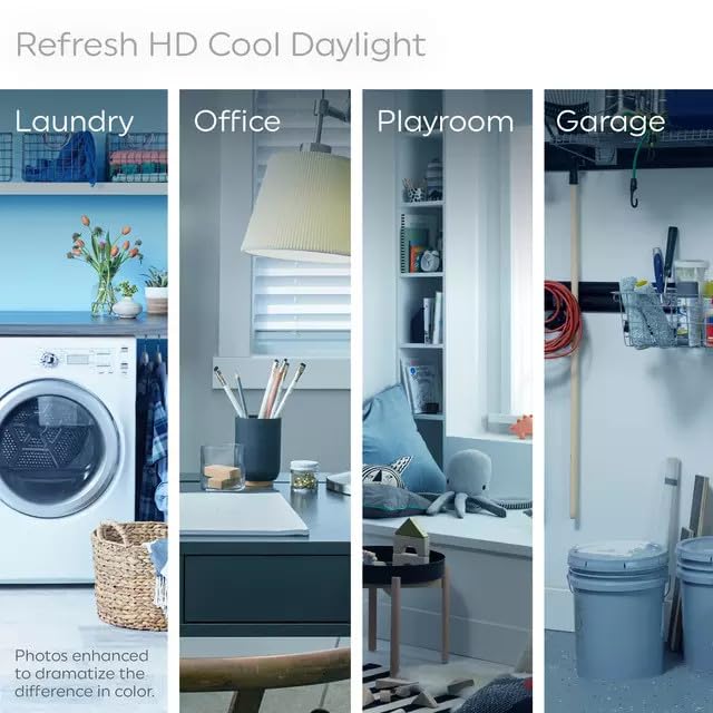 GE (2 Bulbs) Refresh LED A19 3-Way Light Bulb, Energetic Daylight 5000K, 30-70-100w Equivalent Using only 4-8-12w, 400/1050/1500 lumens, HD Light- Enhanced Color Contrast and Boldness LED 3 Way Bulb