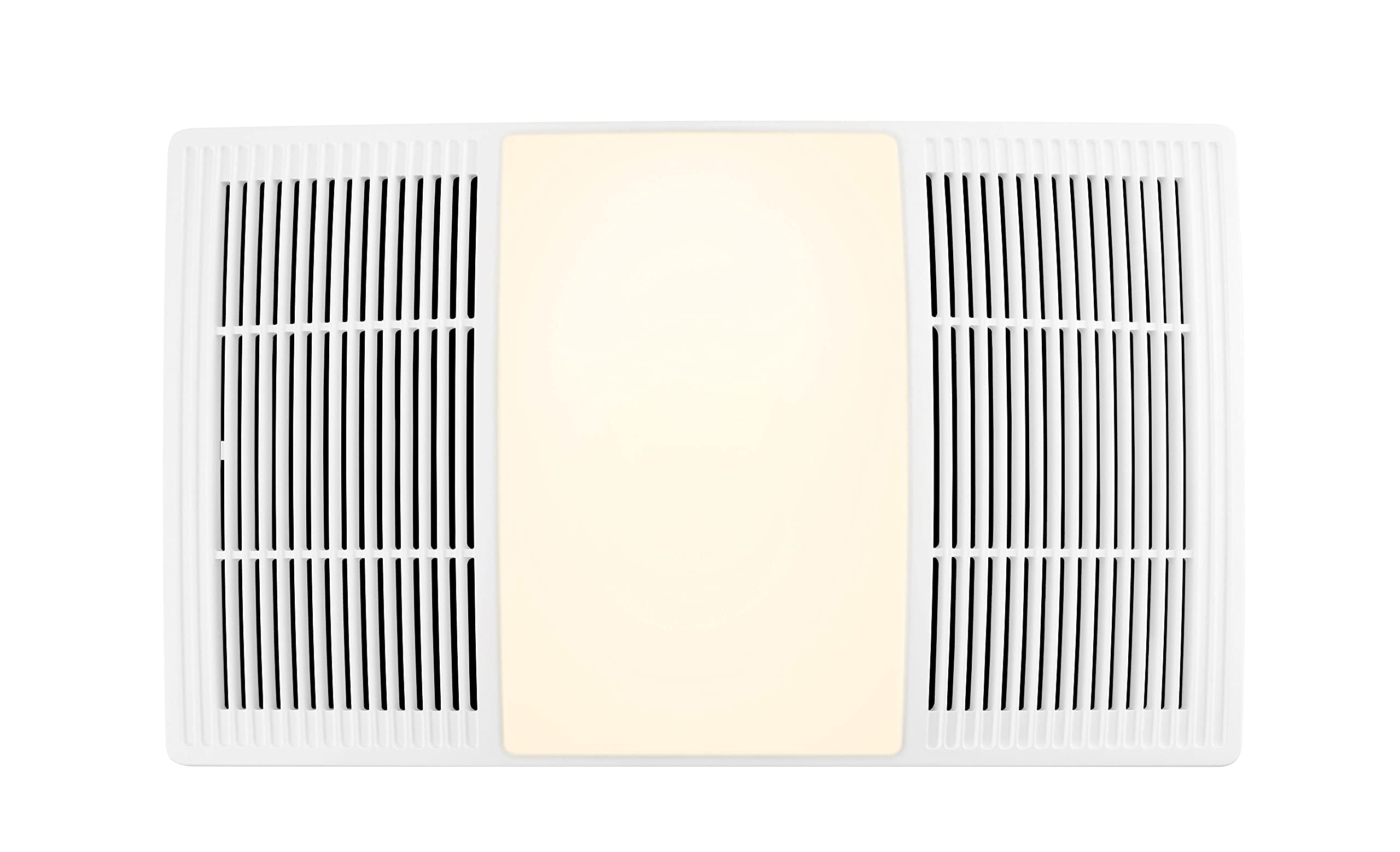 Broan-NuTone FG110HBS Heater Upgrade Grille with Dimmable LED and Color Adjustable CCT Lighting Bath Fan Exhaust Cover, 110 CFM, White